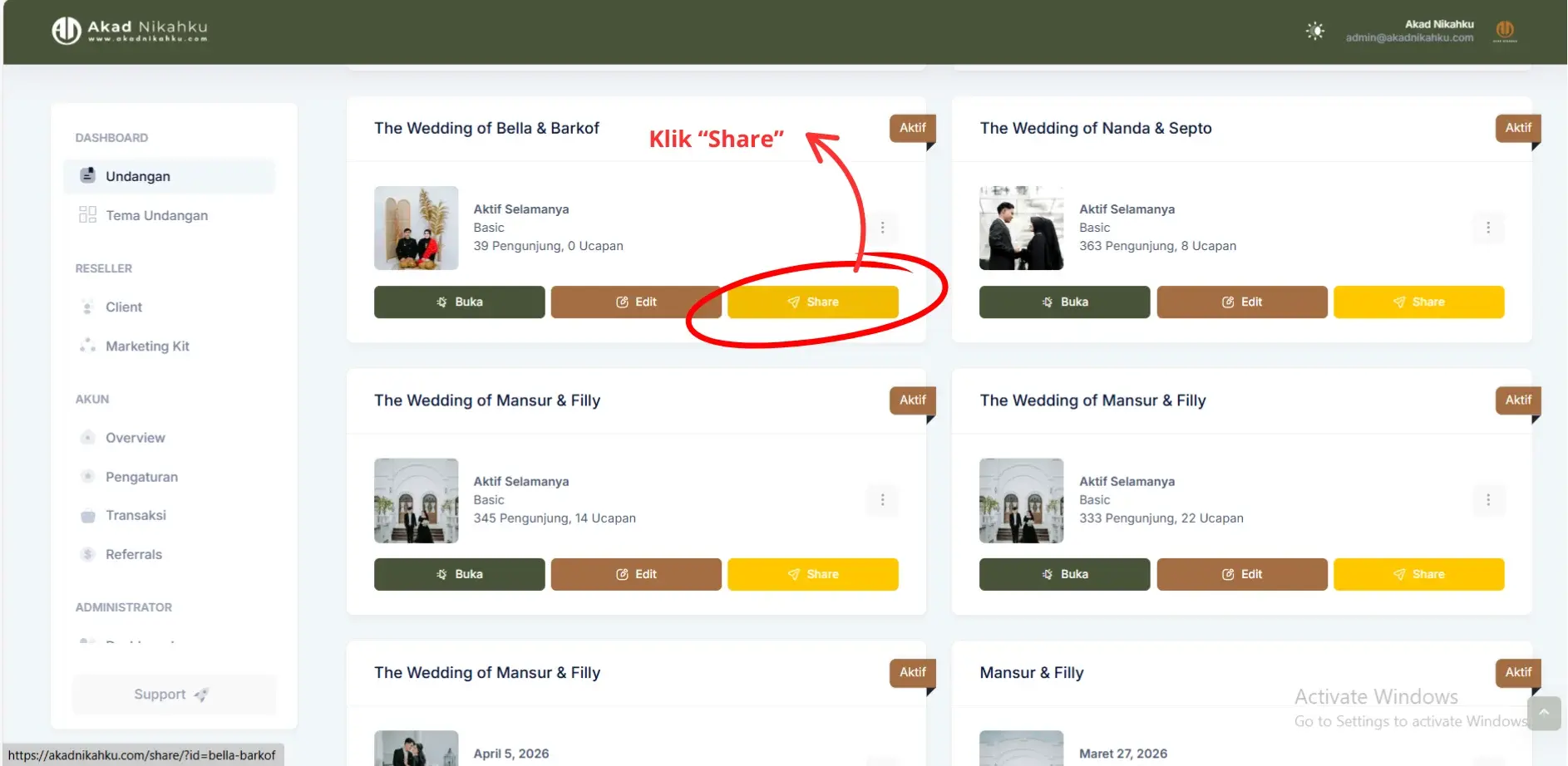 Cara Buat Daftar Nama Tamu dan Kirim Undangan – Akad Nikahku | Platform ...